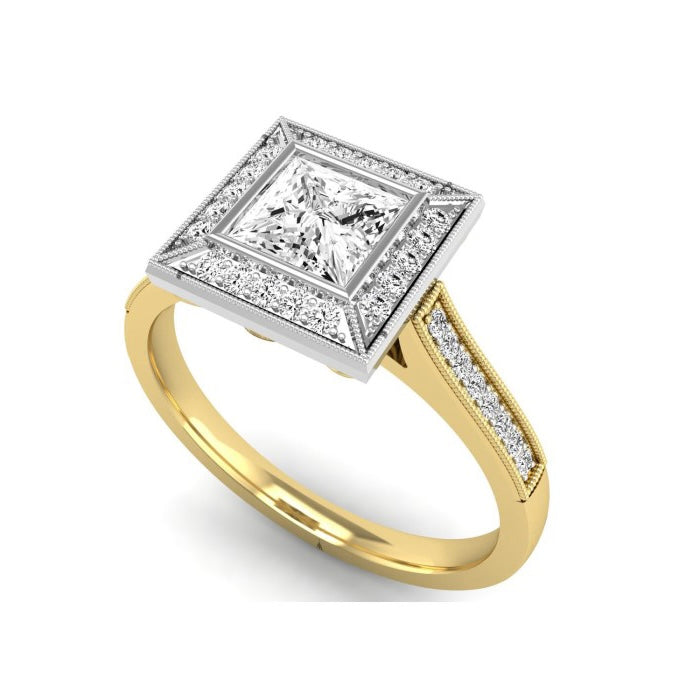 9CT GOLD PRINCESS CUT DIAMOND RING – Markjosef Jewellers